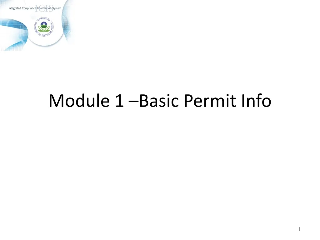 PPT - Module 1 –Basic Permit Info PowerPoint Presentation, free ...