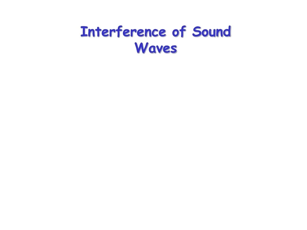 PPT - Sound Interference & Superposition in Waves PowerPoint ...