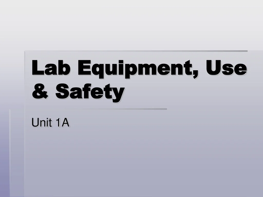 PPT - Lab Equipment and Safety Guidelines for Students PowerPoint ...