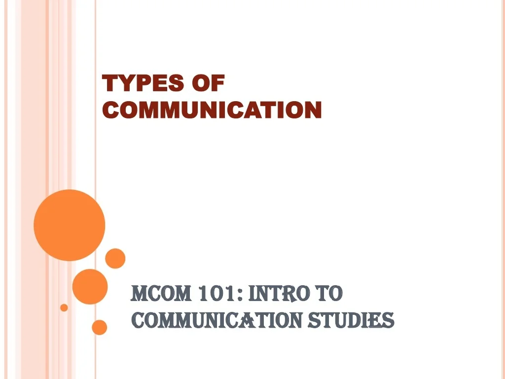 PPT - TYPES OF COMMUNICATION PowerPoint Presentation, free download ...