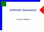 PPT - Arithmetic Expressions Lesson #1 Outline PowerPoint Presentation ...