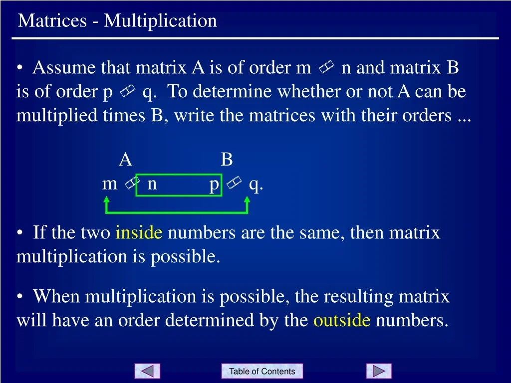 PPT - Matrix Multiplication Explained | Example Problems & Solutions ...