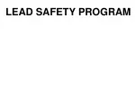PPT - Lead Safety Program PowerPoint Presentation, free download - ID ...