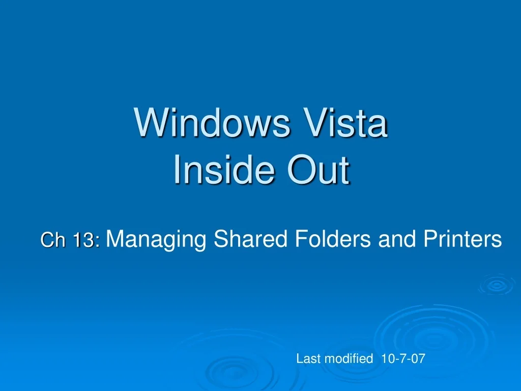 PPT - Windows Vista Inside Out PowerPoint Presentation, free download ...