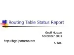 PPT - Understanding The Routing Table PowerPoint Presentation, free ...