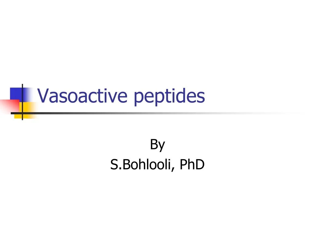 PPT - Vasoactive Peptides in Cardiovascular Regulation PowerPoint Presentation - ID:9706765