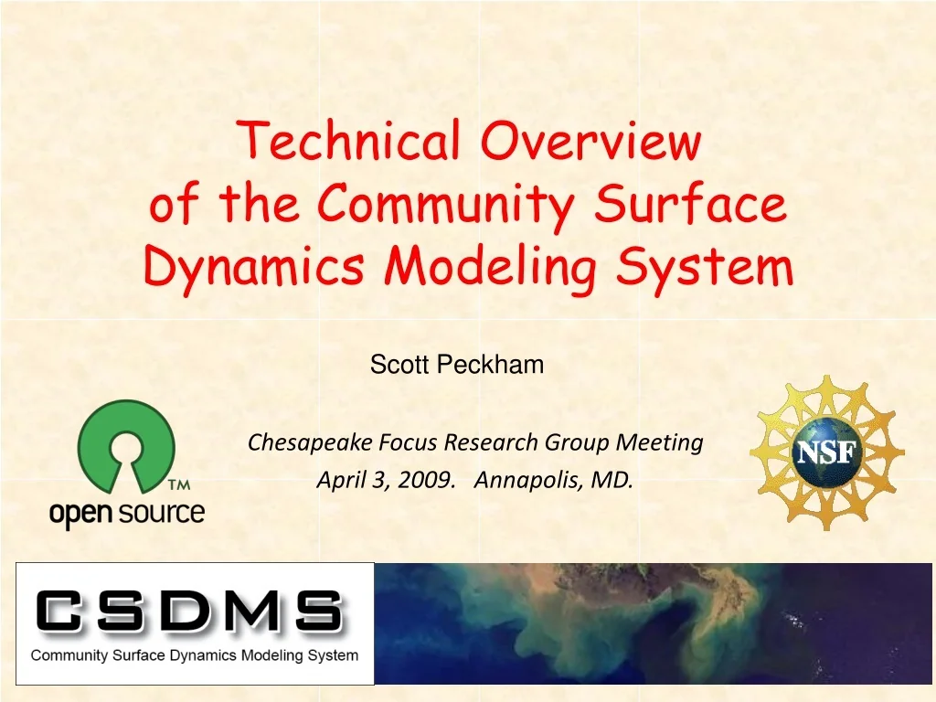 PPT - Component-Based Modeling Tools for Surface Dynamics Models PowerPoint Presentation - ID ...