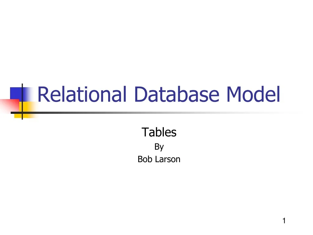 PPT - Relational Database Model PowerPoint Presentation, free download ...