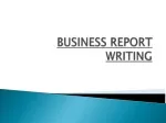 PPT - Business Communication Report Writing PowerPoint Presentation ...