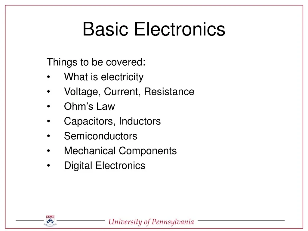 PPT - Understanding Basic Electronics: Voltage, Current, & Resistance ...