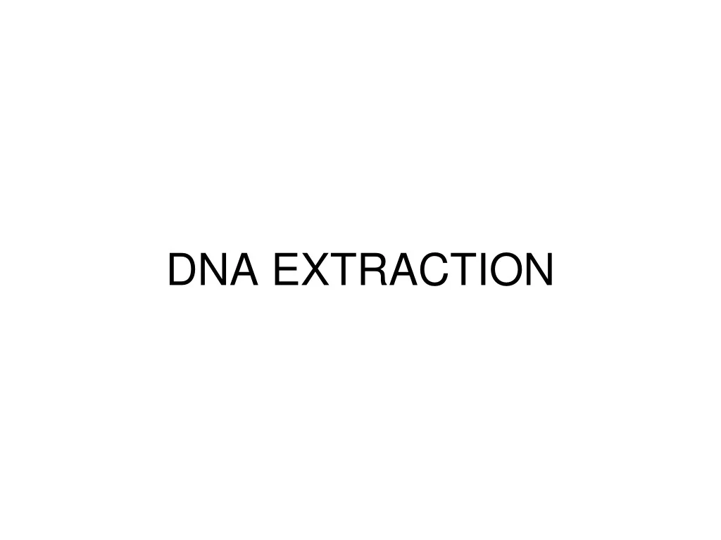 PPT - DNA EXTRACTION PowerPoint Presentation, free download - ID:9716843