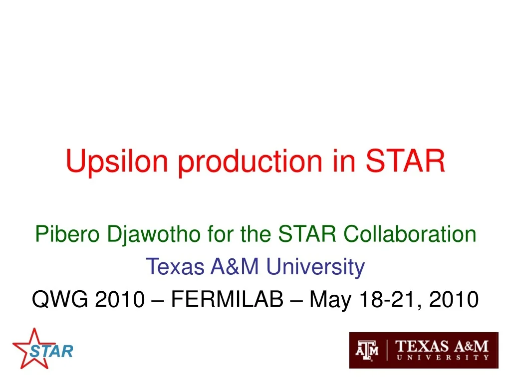 PPT - Exploring Quark-Gluon Plasma Properties at RHIC: STAR ...
