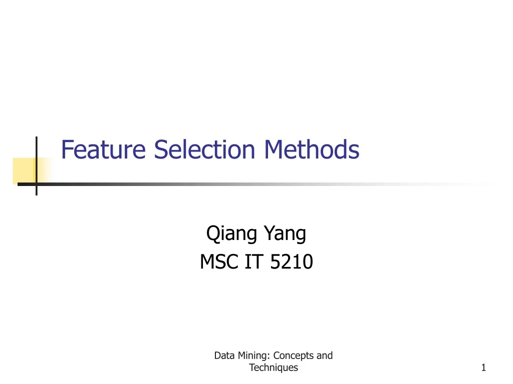 PPT - Efficient Feature Selection Techniques in Data Mining Concepts PowerPoint Presentation ...