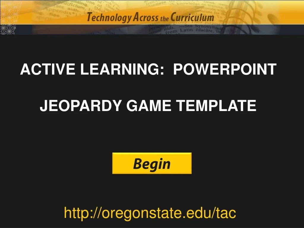 PPT - Interactive PowerPoint Jeopardy Game Template for Active Learning ...