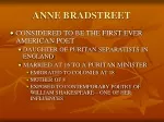 PPT - Anne Bradstreet Poetry PowerPoint Presentation, free download ...