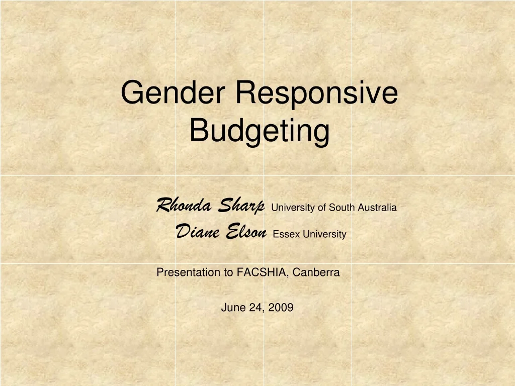 PPT - Gender Responsive Budgeting PowerPoint Presentation, free ...