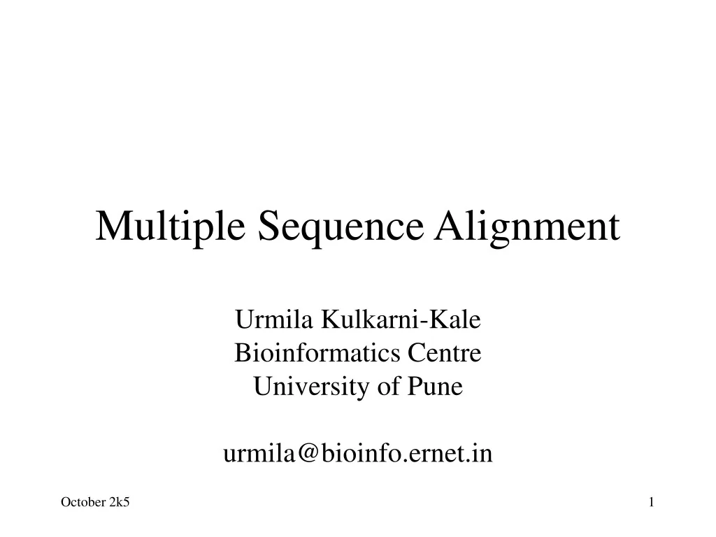 Ppt Comprehensive Guide To Multiple Sequence Alignment In Bioinformatics Powerpoint