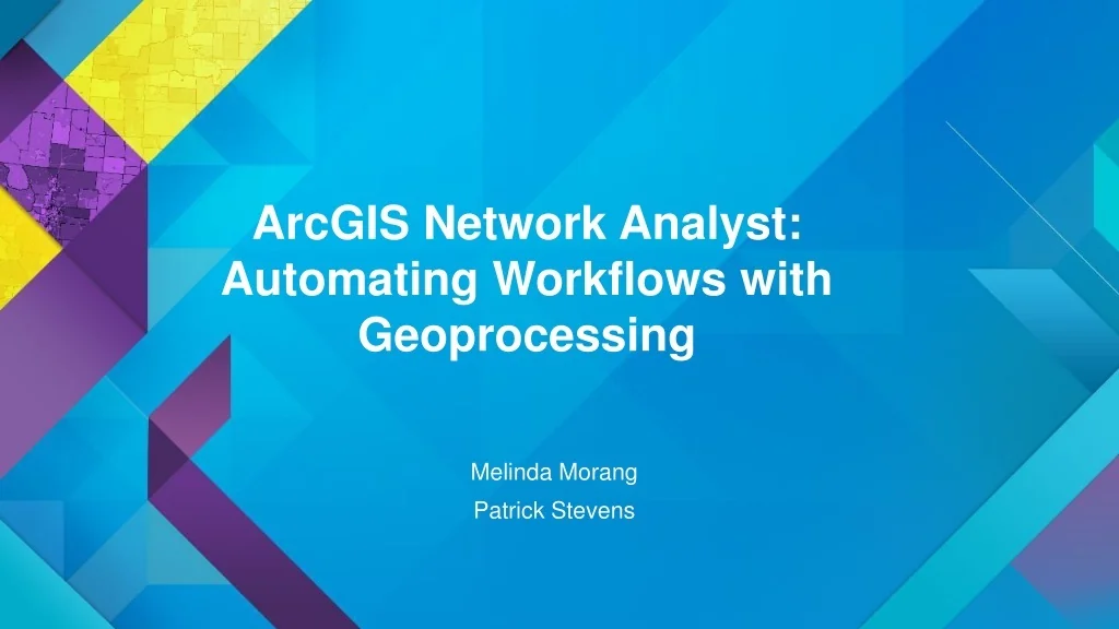 PPT - Automating Network Analyst Workflows with Geoprocessing ...