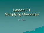 PPT - Lesson 7-2 Dividing Monomials PowerPoint Presentation, free ...
