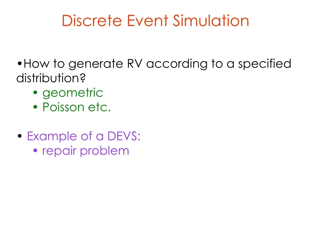 Ppt Discrete Event Simulation Concepts Benefits And Applications