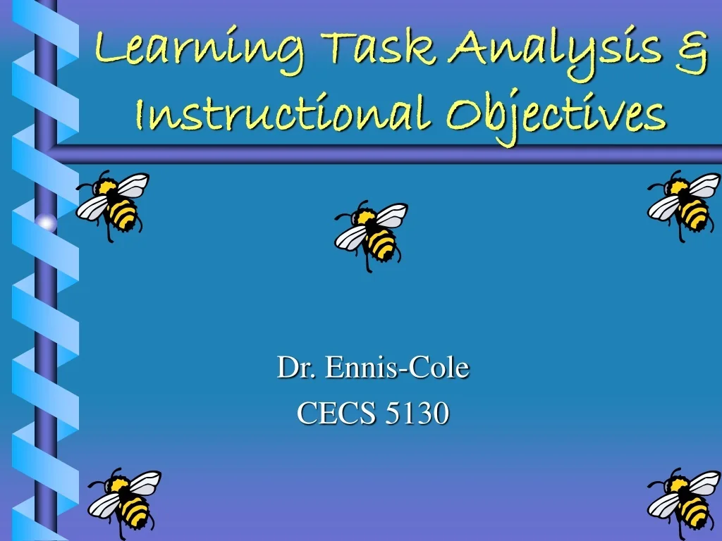 PPT - Effective Task Analysis for Instructional Objectives PowerPoint ...