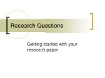 PPT - Research Questions PowerPoint Presentation, free download - ID ...