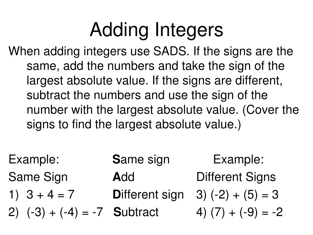PPT - Mastering Integer Operations: Simple Techniques & Examples ...