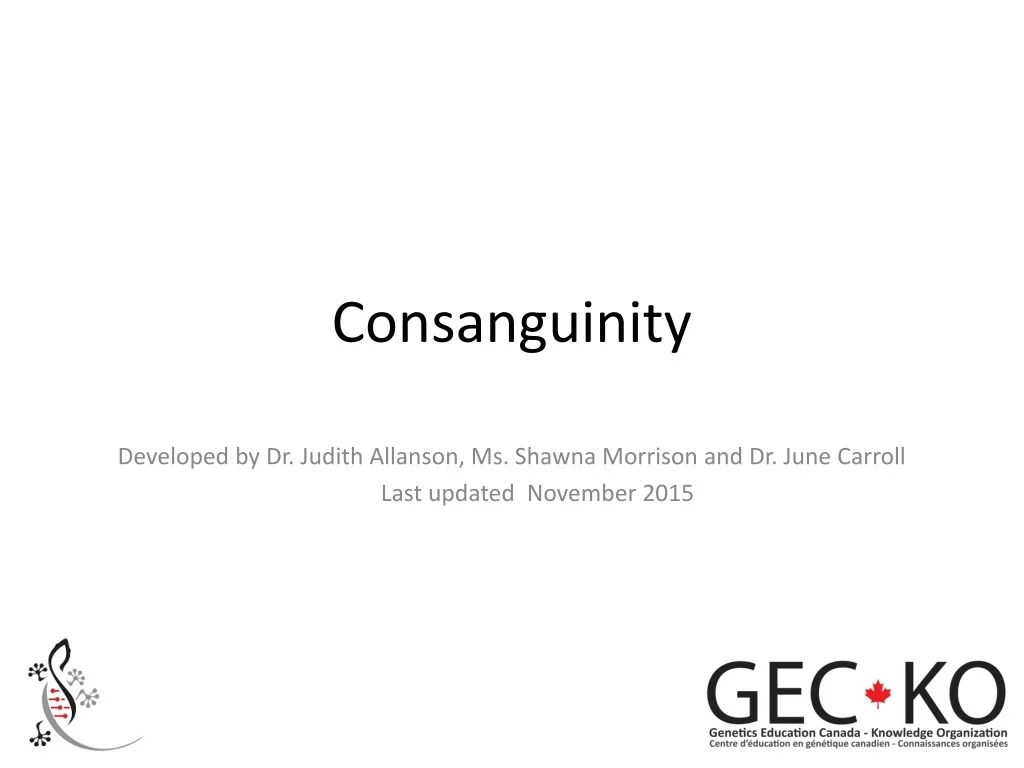 PPT - Genetic Risks in Consanguinity Relationships PowerPoint ...