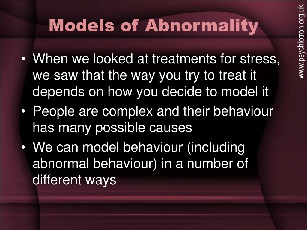 PPT - Models of Abnormality PowerPoint Presentation, free download - ID ...