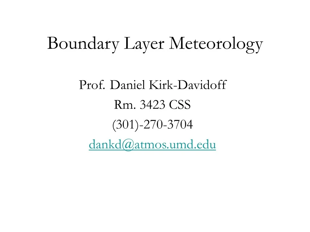 PPT - Atmospheric Boundary Layer Dynamics PowerPoint Presentation, free ...