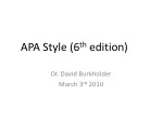 PPT - APA Style 6 th edition PowerPoint Presentation, free download ...