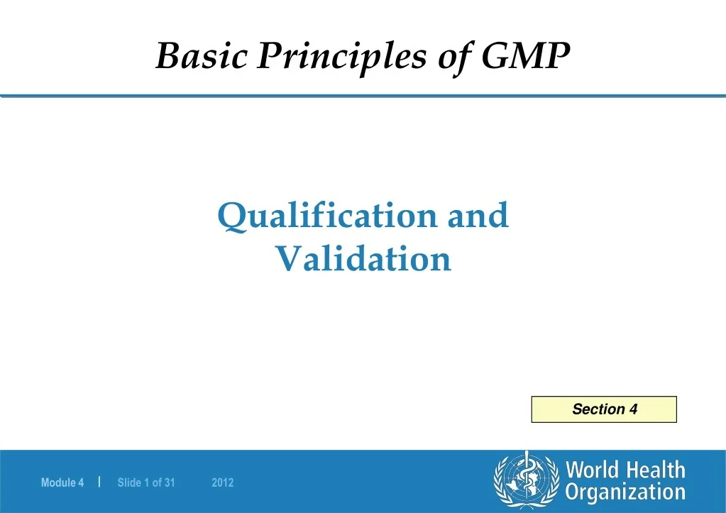 PPT - Understanding GMP Qualification and Validation Process PowerPoint ...
