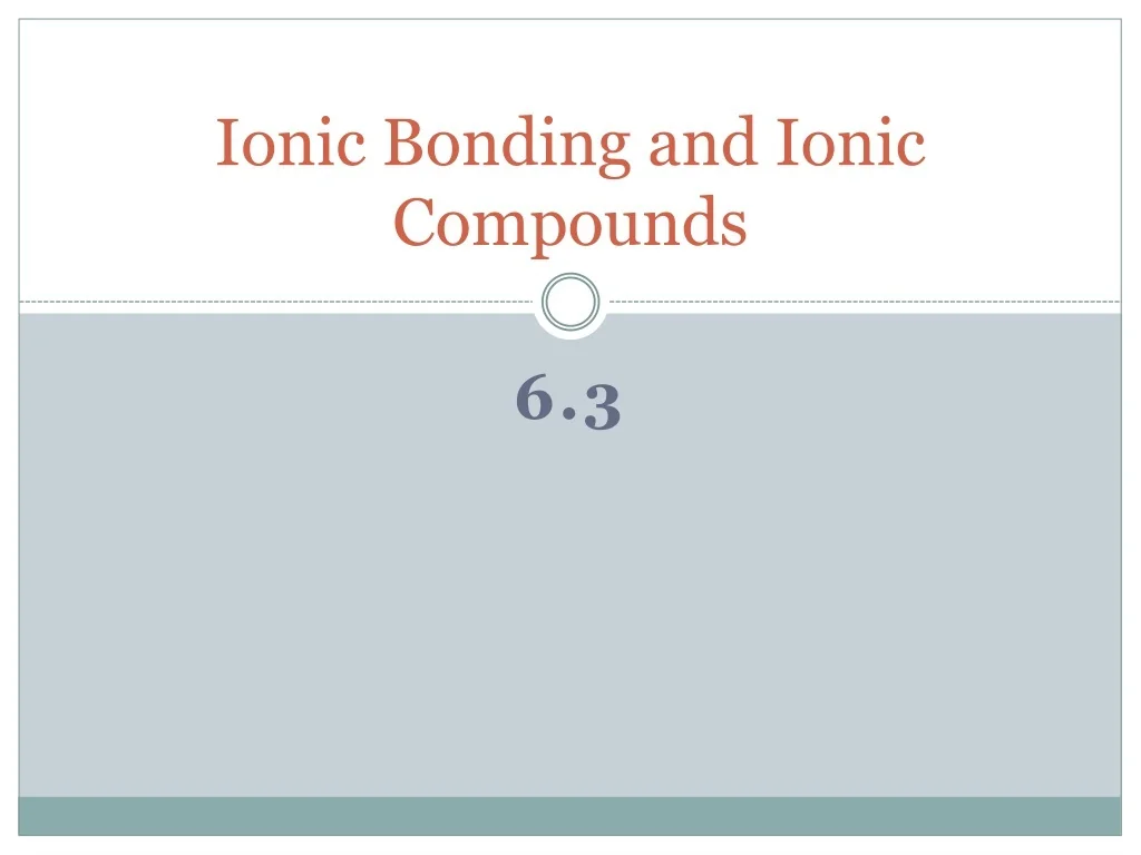 PPT - Understanding Ionic Bonding & Compounds: From Formation to ...