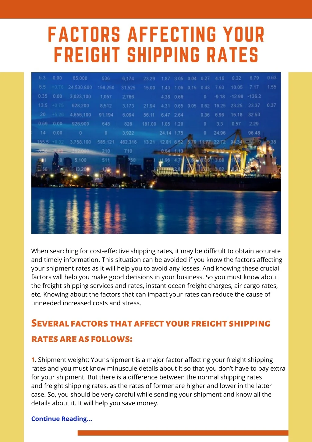 PPT - Factors Affecting Your Freight Shipping Rates PowerPoint ...
