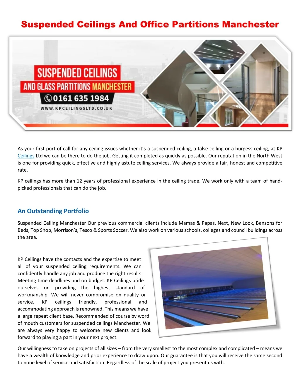 PPT - Suspended Ceilings And Office Partitions Manchester PowerPoint ...