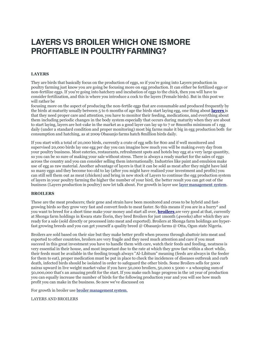 PPT - LAYERS VS BROILER WHICH ONE IS MORE PROFITABLE IN POULTRY FARMING ...