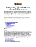 PPT - Freight Forwarding Company in Dubai - UAE PowerPoint Presentation - ID:11827982