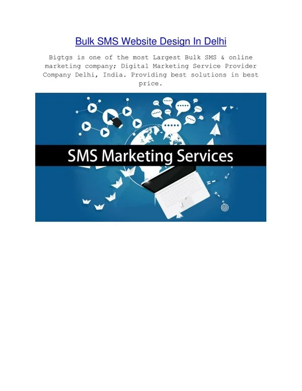 PPT - Bulk SMS Website Design In Delhi PowerPoint Presentation, free ...