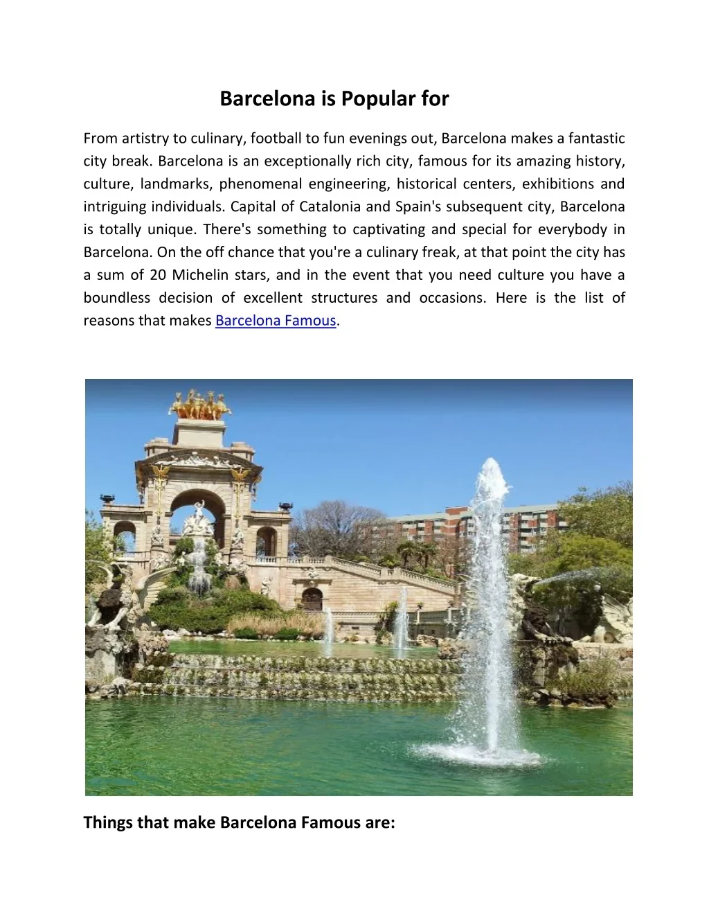 PPT - Barcelona is Famous for PowerPoint Presentation, free download ...