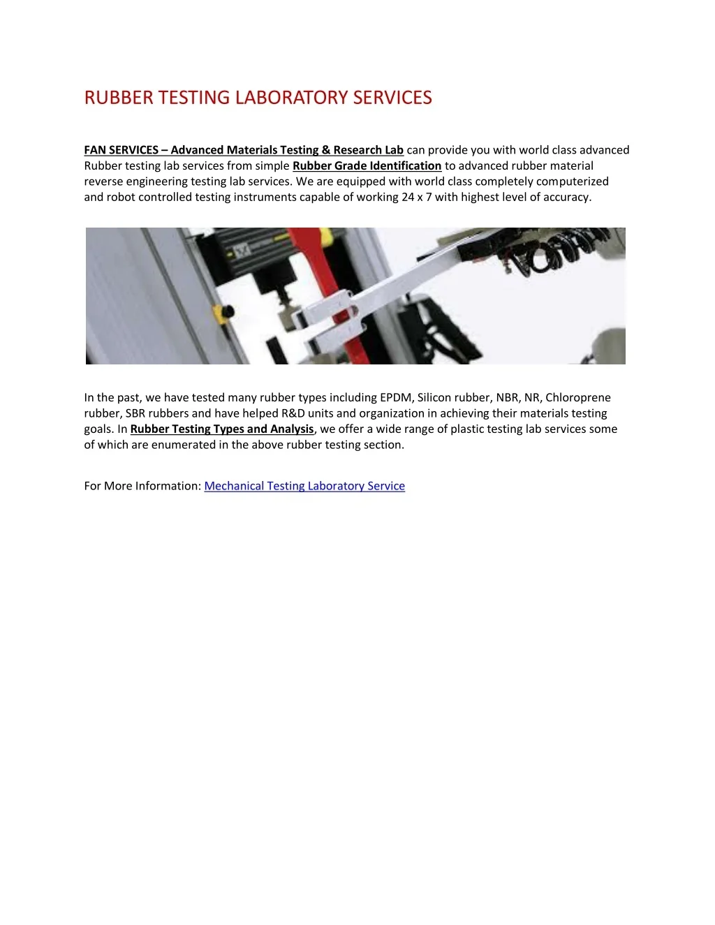 PPT - Rubber Testing Laboratory Services PowerPoint Presentation, free ...
