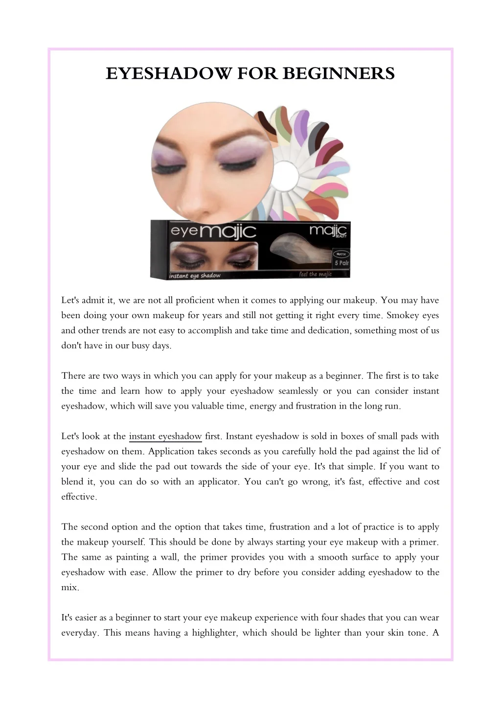 PPT - Eyeshadow for Beginners PowerPoint Presentation, free download ...