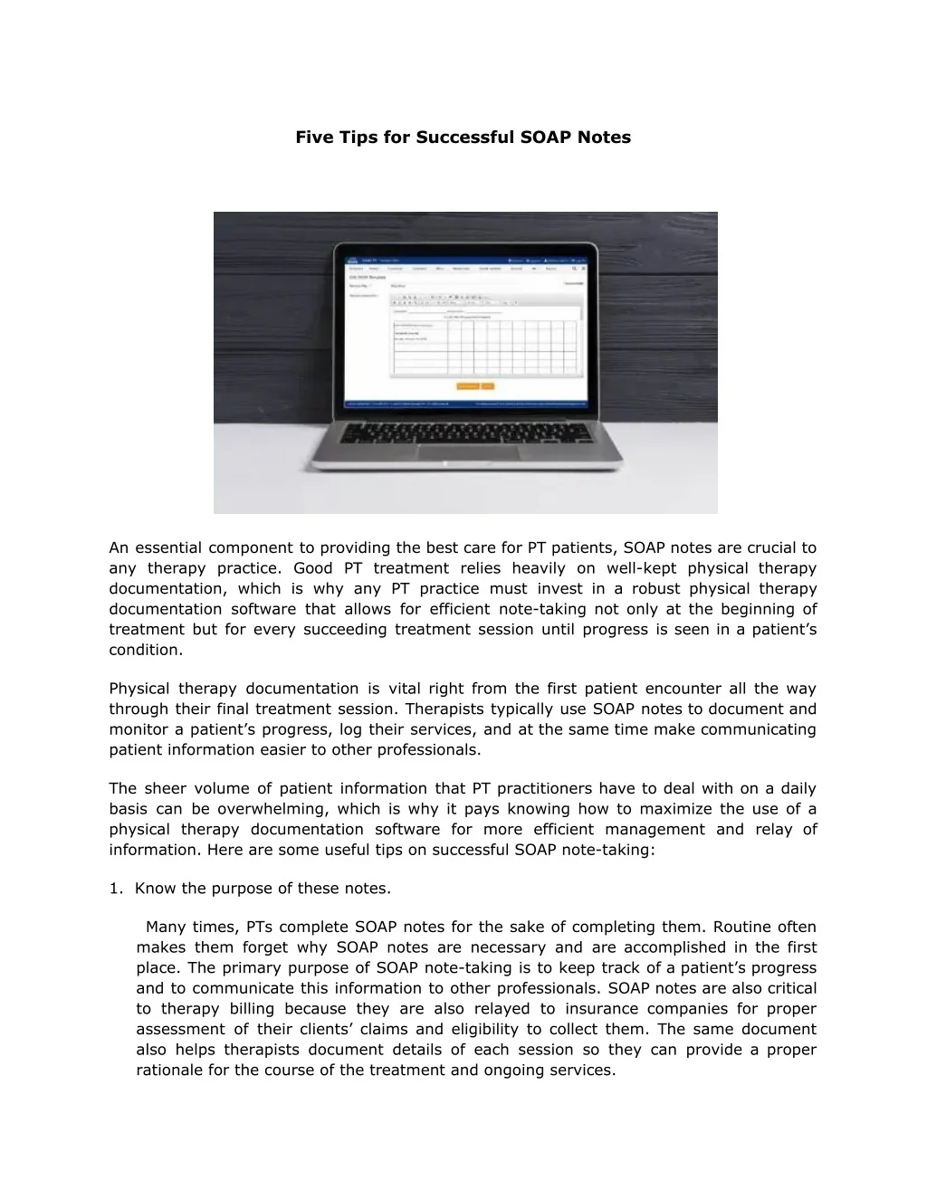 PPT - Five Tips for Successful SOAP Notes PowerPoint Presentation, free ...