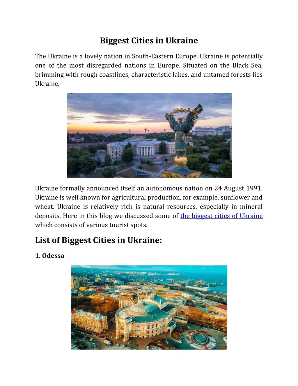 PPT - Biggest Cities in Ukraine PowerPoint Presentation, free download ...