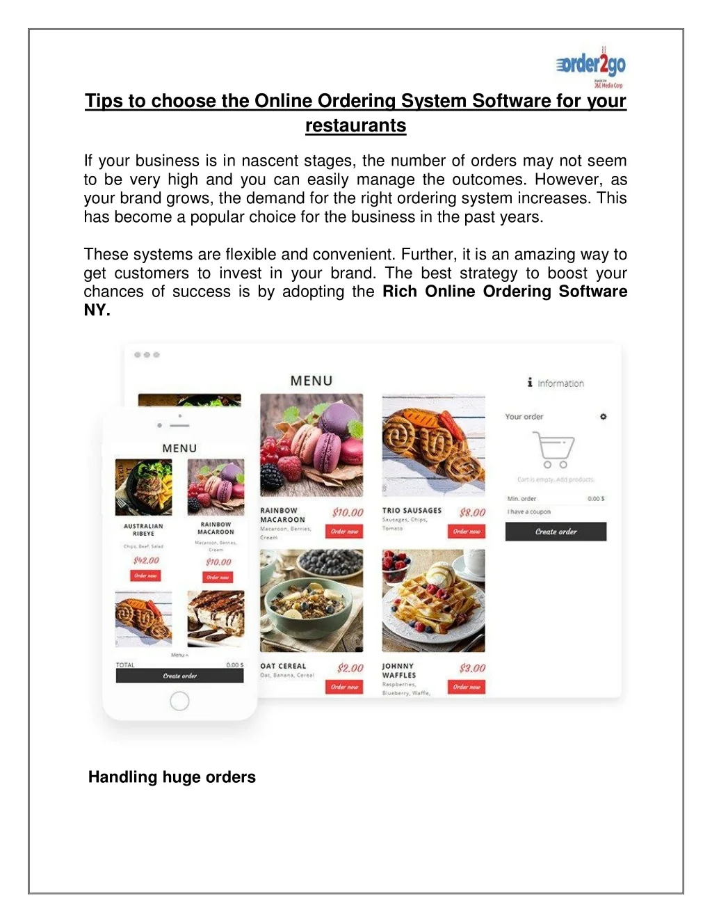 PPT - Tips to choose the Online Ordering System Software for your ...