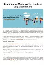 PPT - Tips To Improve User Experience Of Mobile Apps PowerPoint ...