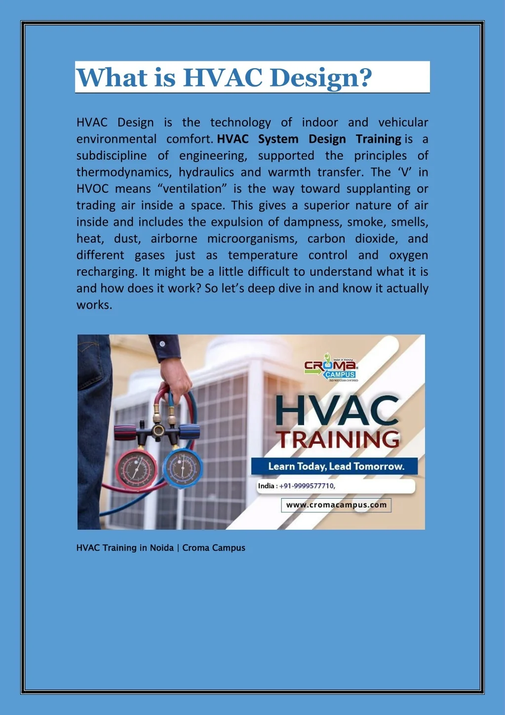 PPT - What is hvac design croma campus PowerPoint Presentation, free ...