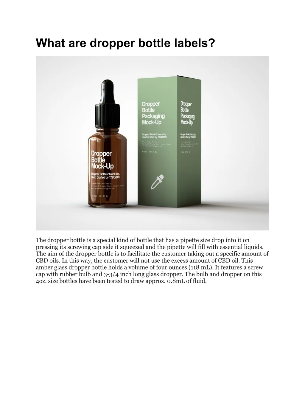 PPT - What are dropper bottle labels? PowerPoint Presentation, free ...