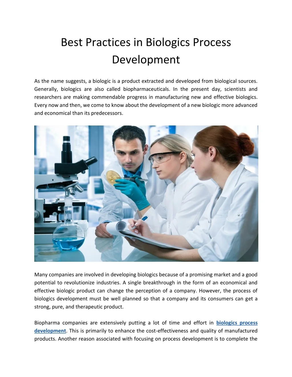 PPT - Best Practices in Biologics Process Development PowerPoint ...