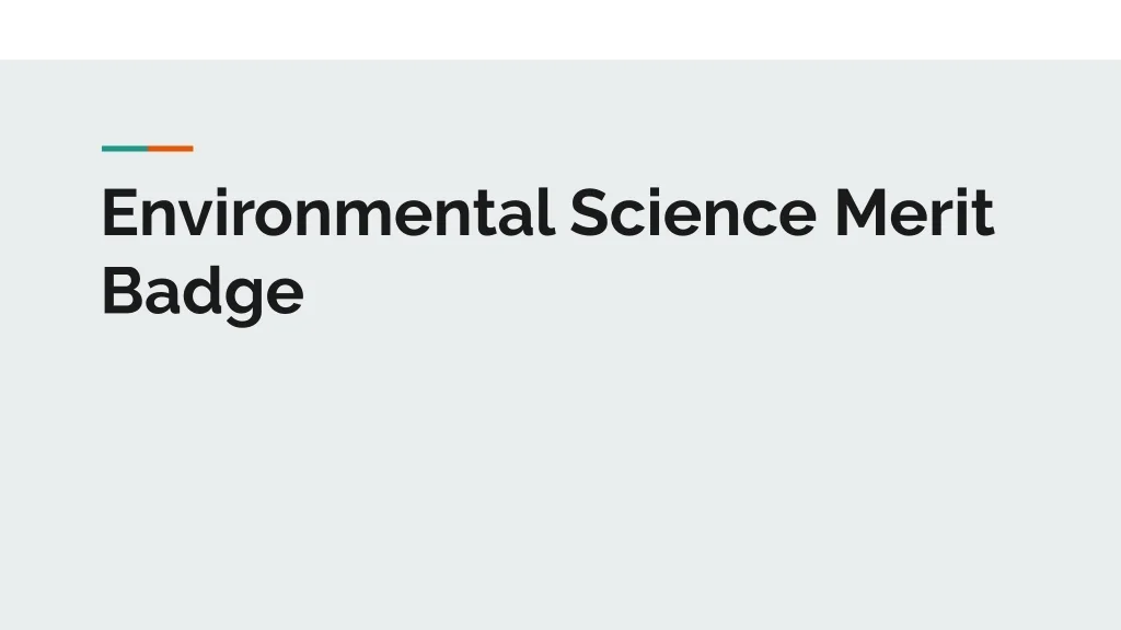 PPT - Environmental Science Merit Badge PowerPoint Presentation, free ...
