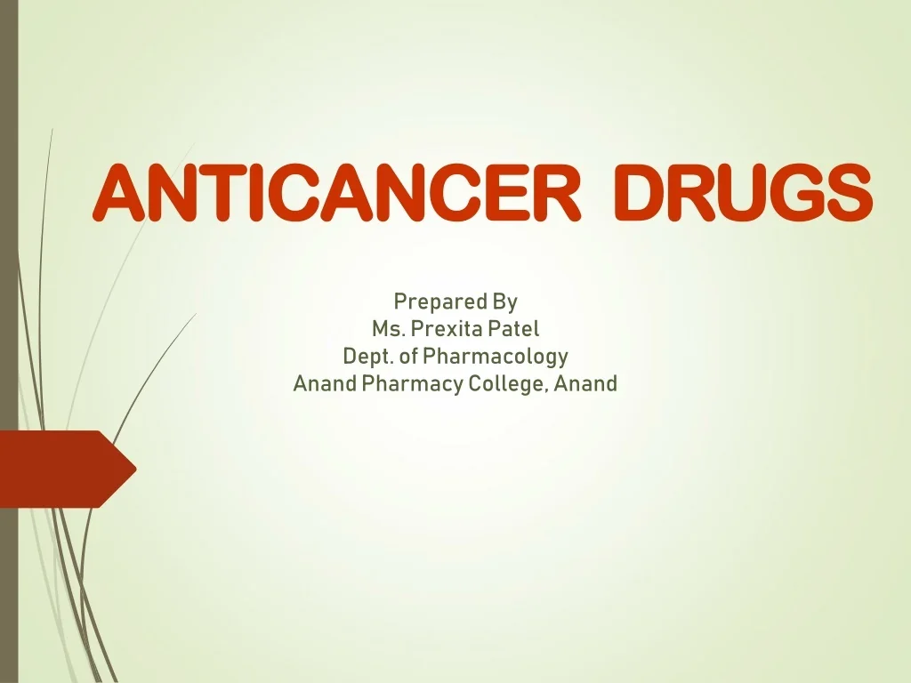 PPT - Anti cancer drugs PowerPoint Presentation, free download - ID:9883522